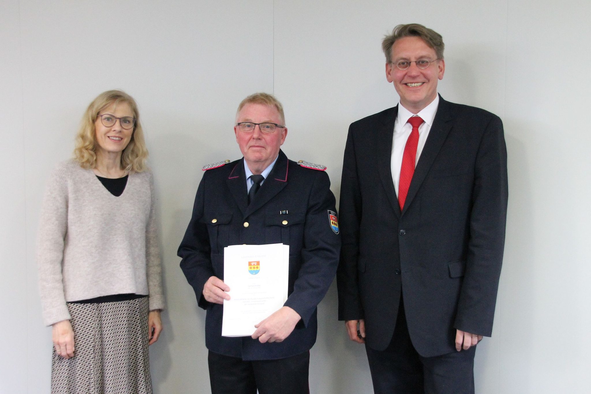 Gerhard Köbbe als Abschnittsleiter des Brandschutzabschnitts Nord und ...