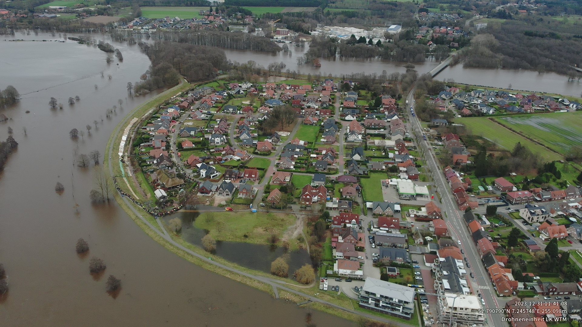 Auch in Haren gehen die Pegelstände zurück – Ems Vechte Welle