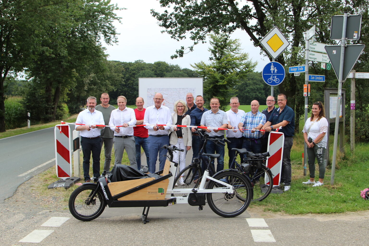 Neuer Radweg an der K40 zwischen Halle und Getelo offiziell eröffnet - Ems Vechte Welle